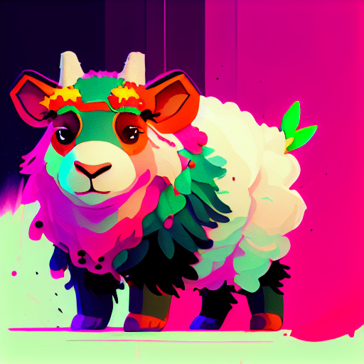 Cute Cartoon Fat Sheep