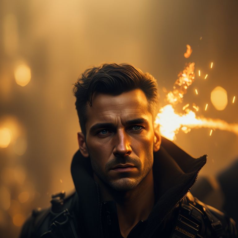 hideous-ibis262: realistic portrait, young man, soft warm light