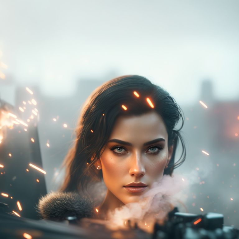 hideous-ibis262: realistic portrait, young woman, soft warm light