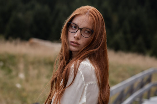hideous-ibis262: realistic portrait, young woman, soft warm light