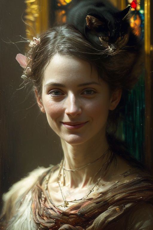 Fedoraxsa: Whimsical cat Family Portrait art, happy, laughing, in the ...