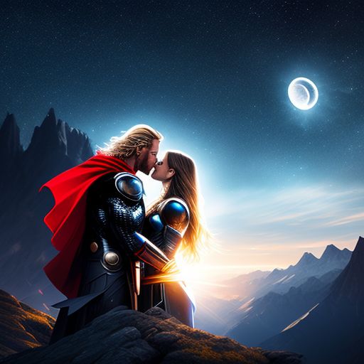 Thor 2 Thor And Jane Kissing