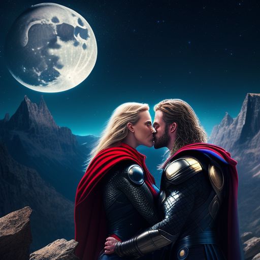 Thor 2 Thor And Jane Kissing