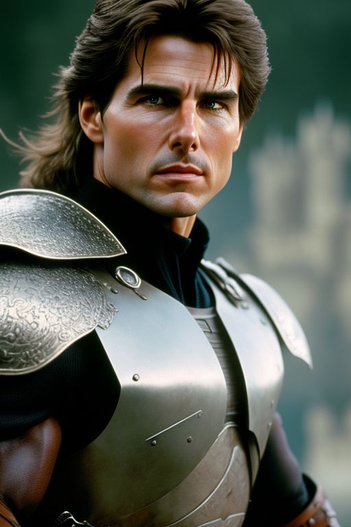 PolyCrumbs: Gritty realistic portrait of Tom Cruise as He-Man holding a ...