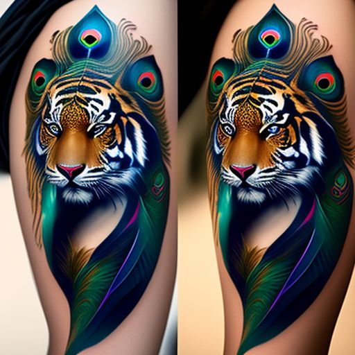 Tiger Side Tattoo For Women