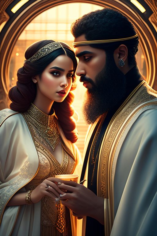 avatarab: Two arab-looking guys smoking a chicha. Futuristic library ...