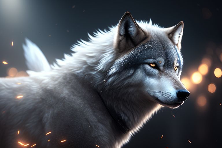 White And Silver Wolf