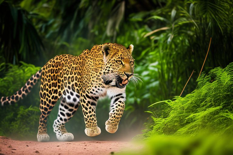 Leopard Running