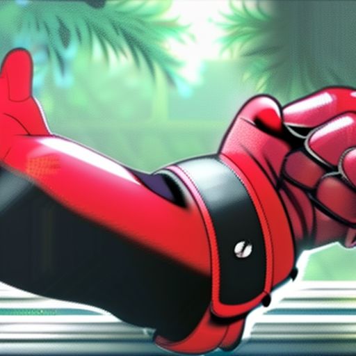 wicked-snake382: Red and Black Metallic, Gauntlets, Panther Like,My ...