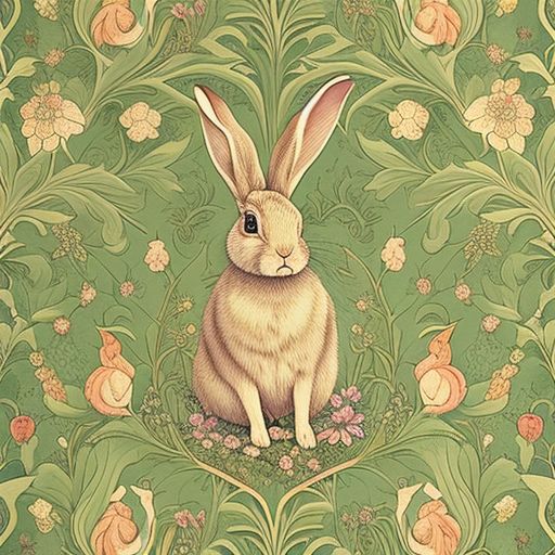 Vintage Rabbit Wallpaper