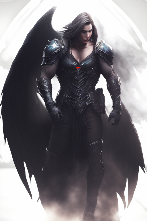 frayed-viper149: Male dark angel kisses the female on her neck