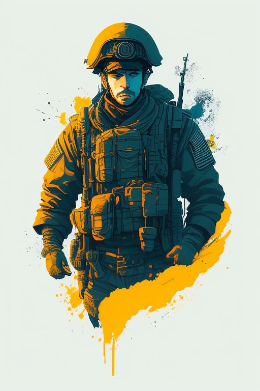 tamir79: Utra detailed portrait of Ukrainian soldier high quality cell ...