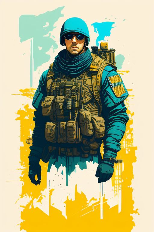 tamir79: Utra detailed portrait of Ukrainian soldier high quality cell ...