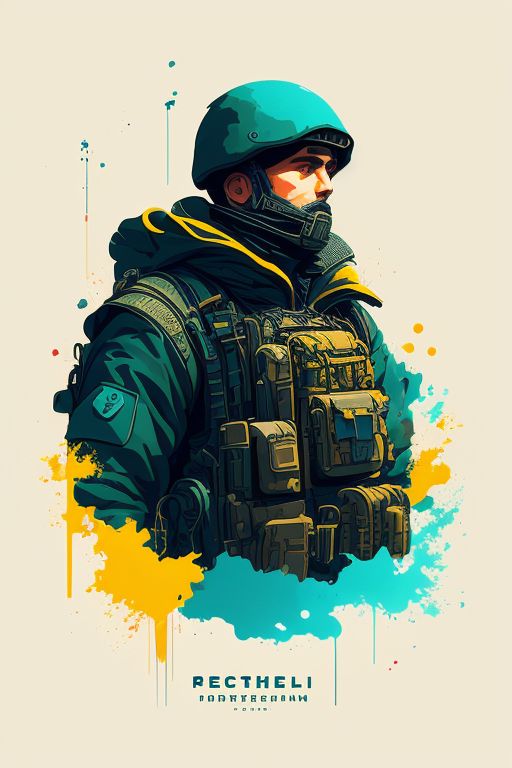 tamir79: Utra detailed portrait of Ukrainian soldier high quality cell ...