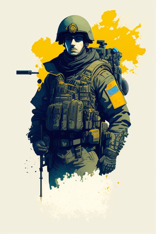 tamir79: Utra detailed portrait of Ukrainian soldier high quality cell ...