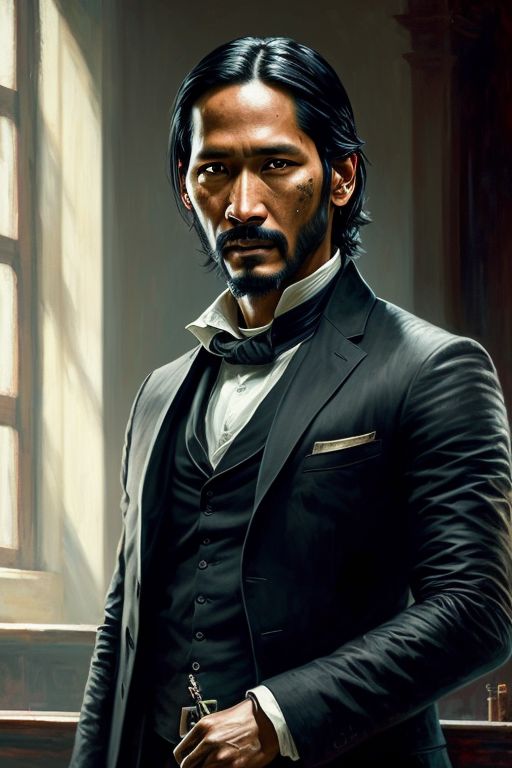 Jose Rizal Drawing Whole Body