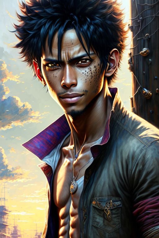 iRRATiONAL: Realistic portrait of Monkey D' Luffy from the anime-manga ...
