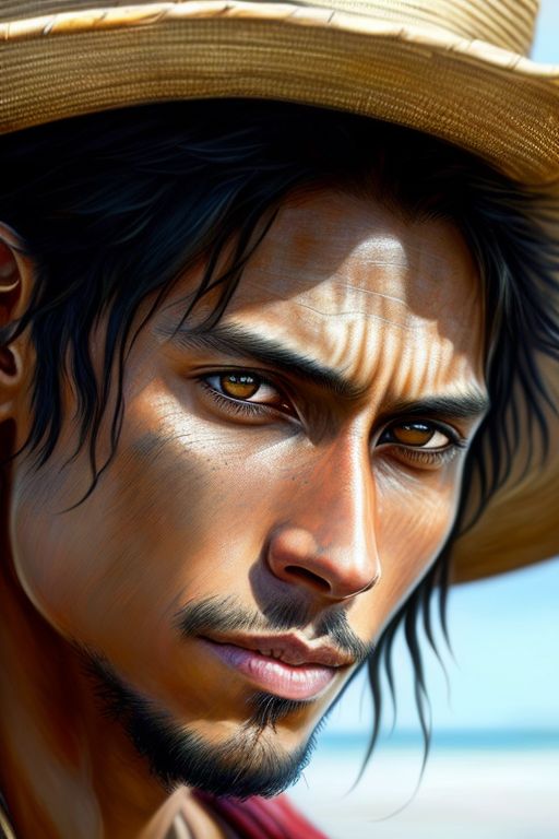 iRRATiONAL: Realistic portrait of the pirate king Monkey D' Luffy ...