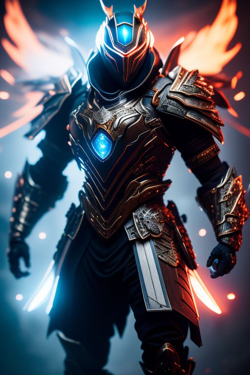 ErmMonz: shinobi warframe samurai wearing deadric armor, blue and ...