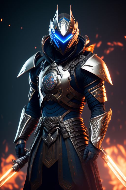 ErmMonz: shinobi warframe samurai wearing deadric armor, blue and ...