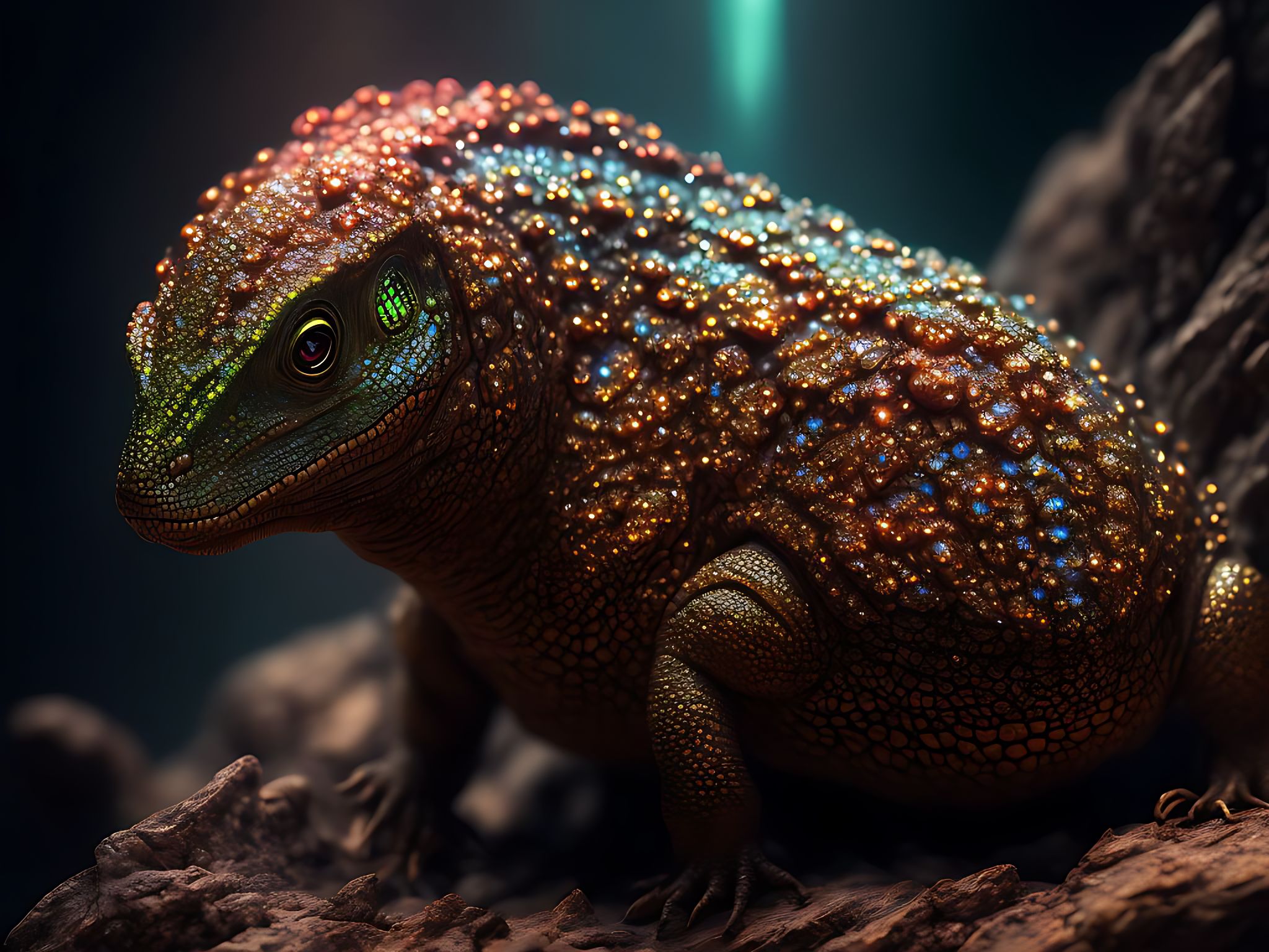 Green Reptile Scales