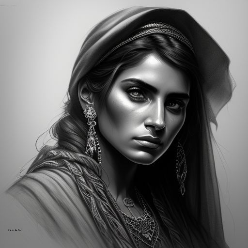 Gypsy Woman Drawing