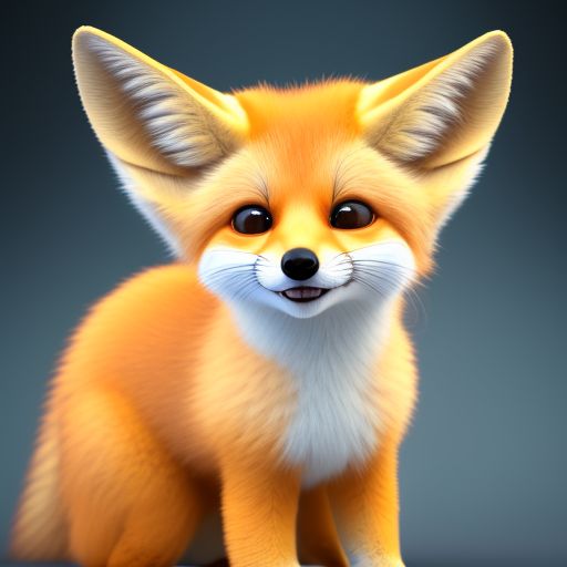 Pitchers Of Fennec Fox Eating