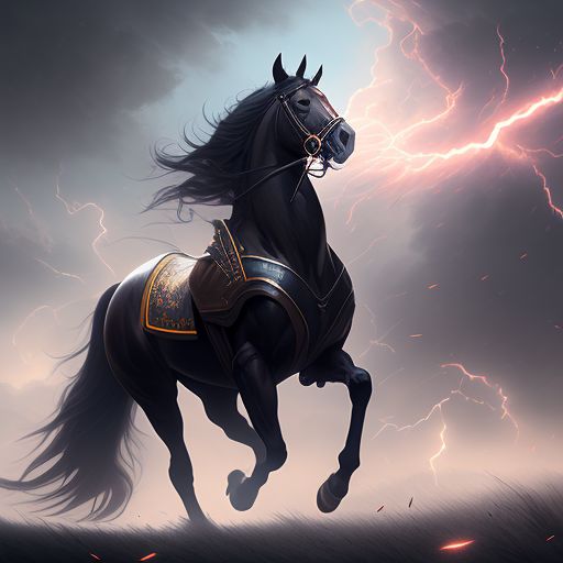 Flying Black Horse Wallpaper