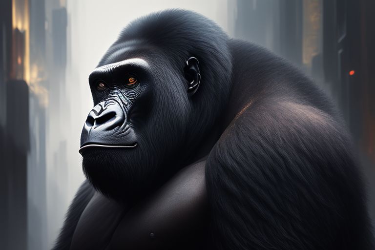 Silverback Gorilla Roaring