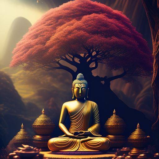 Buddha Meditating Tree