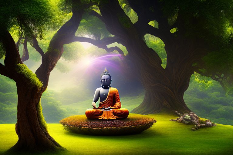Buddha Meditating Tree