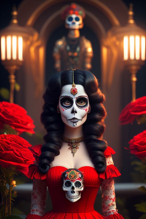 Realistic Sugar Skull Makeup