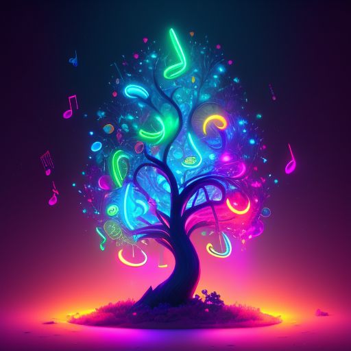 Abstract Art Music Tree