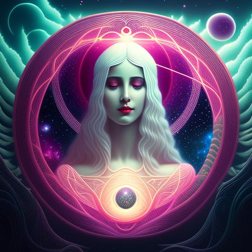 bare-goldfish1: a goddess of love with circle hovering in the cosmos ...