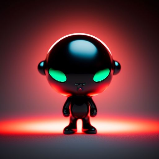 cold-dog307: Small Alien with pitch black skin, large glowing eyes ...