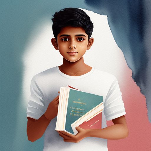 Indian Boy Reading A Book
