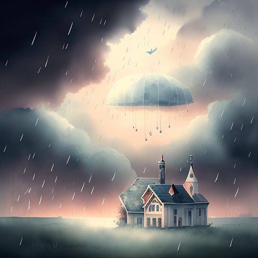 Sad Bird In The Rain