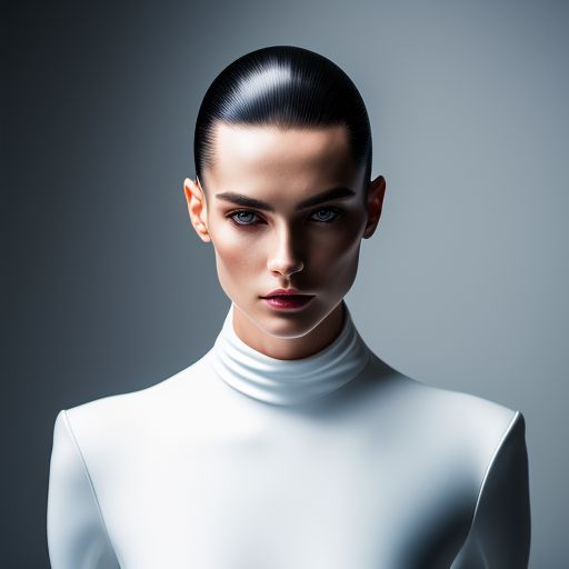 andriyrusyn: Stunningly realistic portrait of a futuristic, slim and ...