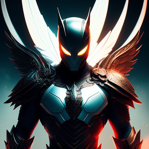 weekly-skunk978: angel man armor white medevial, full body view, heroic ...