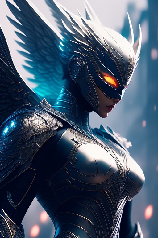 weekly-skunk978: angel woman armor white medevial, full body view ...