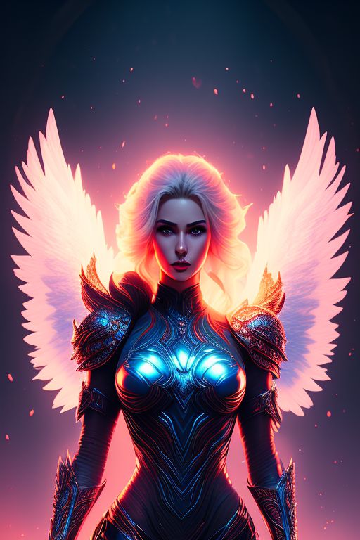 weekly-skunk978: angel woman 36D, medium length blonde hair, armor ...