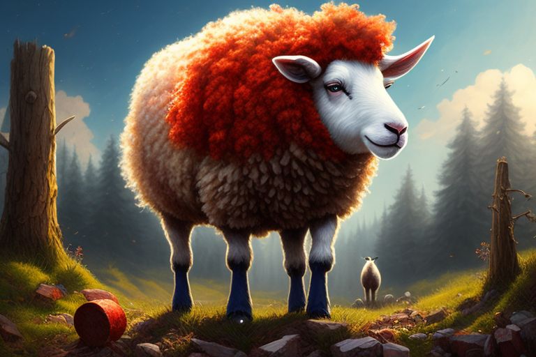 wan-heron308: magical sheep character, quadruped, lumberjack inspired ...