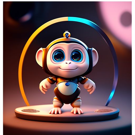 rare-magpie779: Cute baby robot monkey, scientist