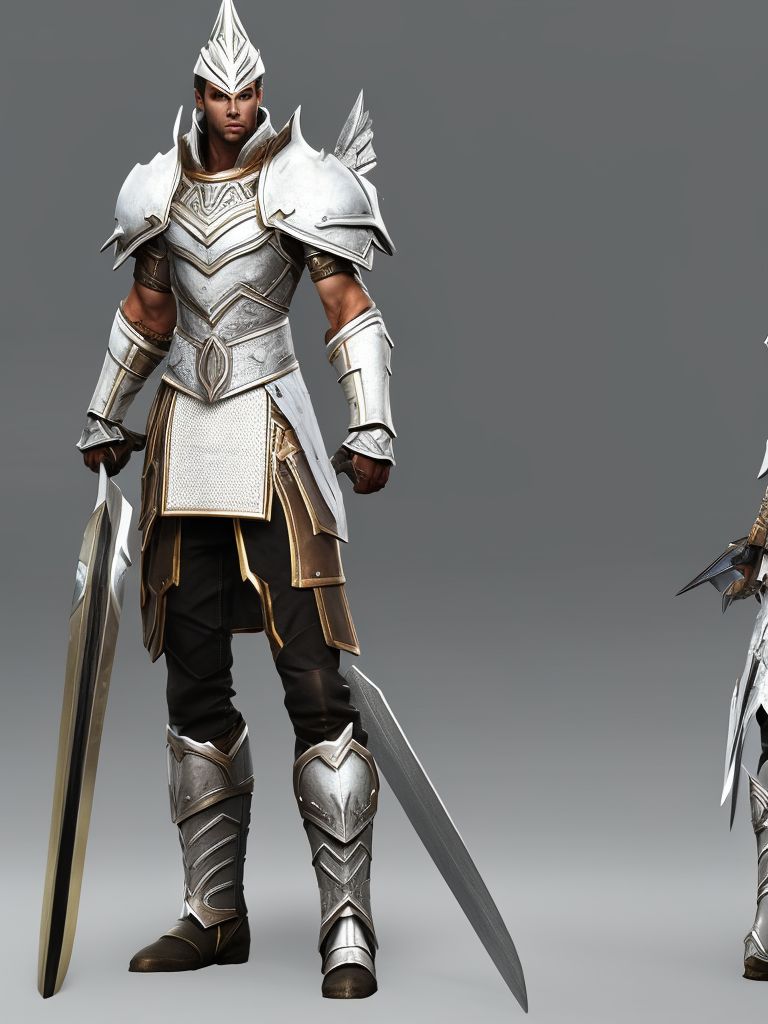 icky-echidna467: white full plate armor made of silver wood