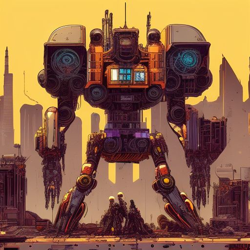 vivid-hornet18: Cyberpunk. Robot titan construction, workshop ...