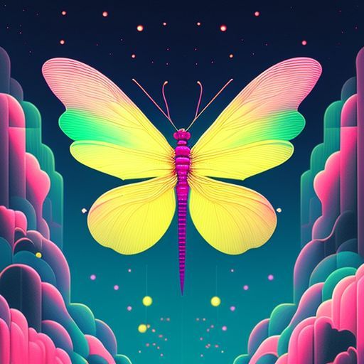 heathercooper: Stained glass fractal dragonfly, synthwave, liminal, dot ...