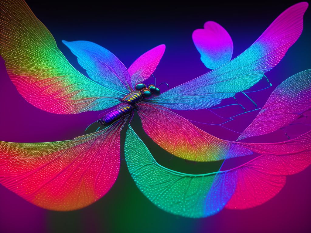 heathercooper: Stained glass fractal dragonfly, synthwave, liminal, dot ...
