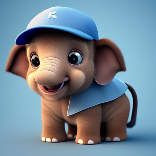 hard-gull489: Philip Johnson: A cute baby elephant with a baseball cap on