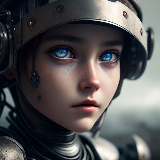 Robot Girl Face