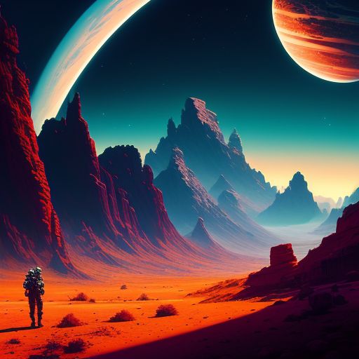 daring-deer707: Retro sci fi alien landscape